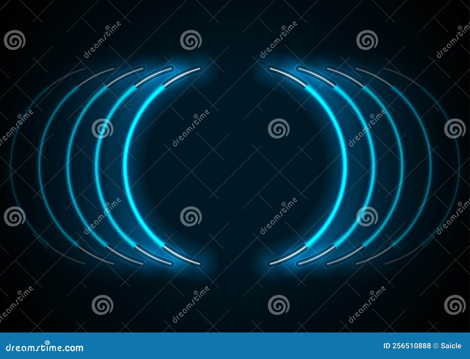 Abstract Blue Neon Technology Background Stock Vector - Illustration of ...
