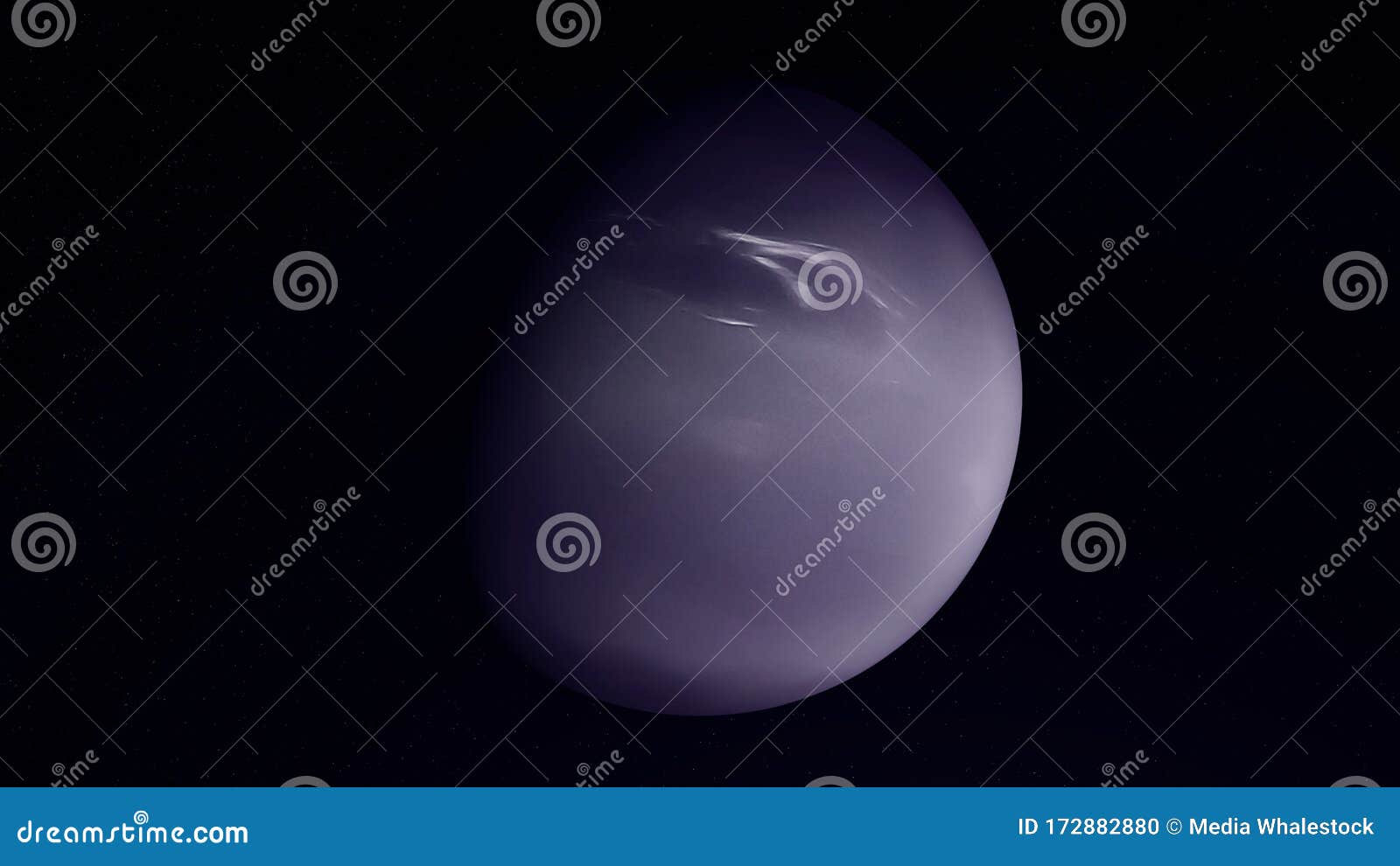 Abstract Blue Neptune Planet Rotating among in the Endless Universe in ...