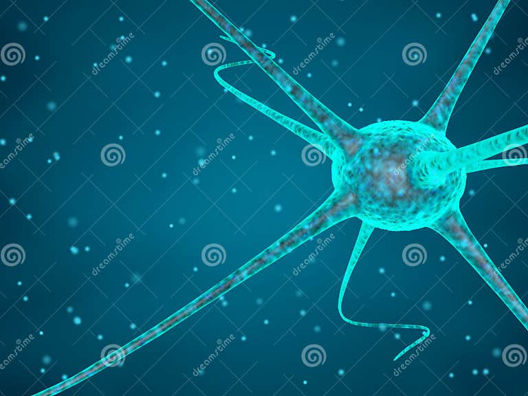 Abstract blue nerve cell stock illustration. Illustration of bacteria ...