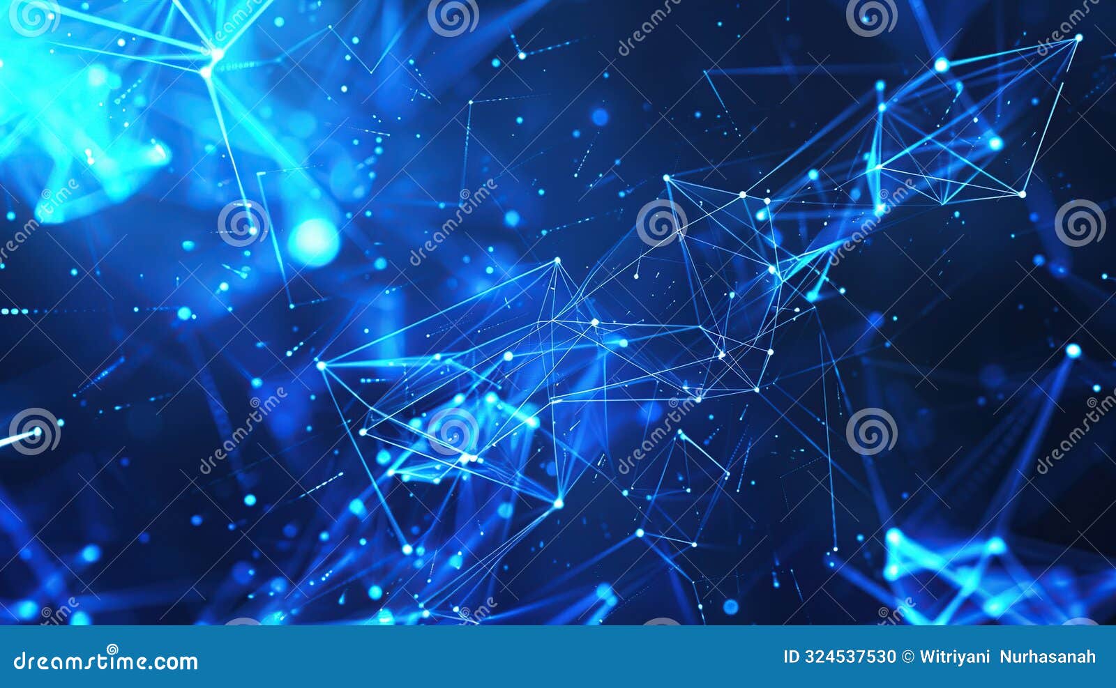 Abstract Blue Network Background Stock Illustration - Illustration of ...