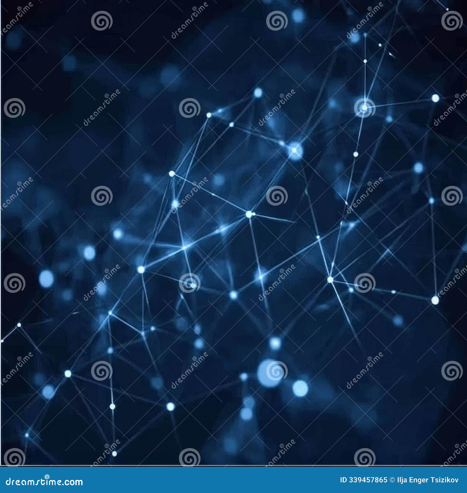 Abstract Blue Network Background. Technology, Connections, Future, Data ...
