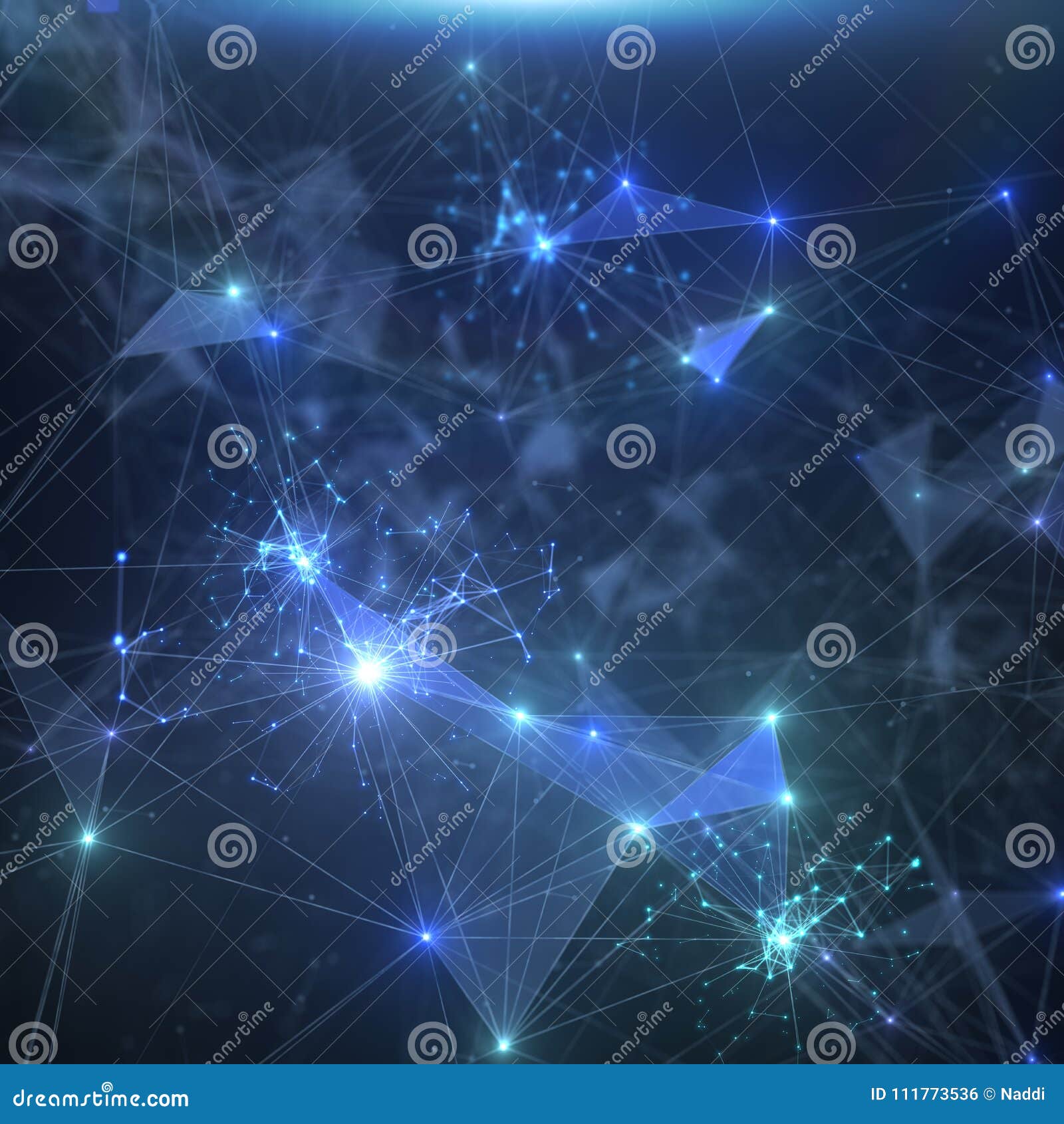 Abstract Blue Network Connection Background. Stock Illustration ...