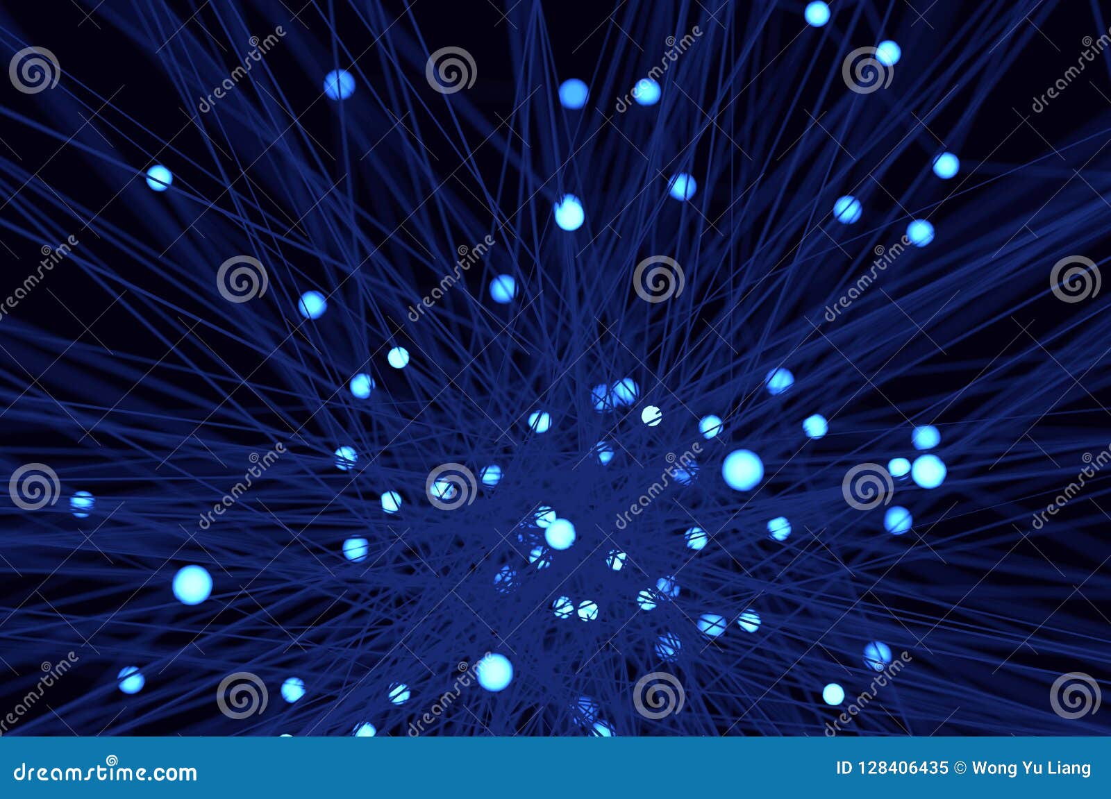 Abstract of Blue Network Connection Background. Technology Concept ...