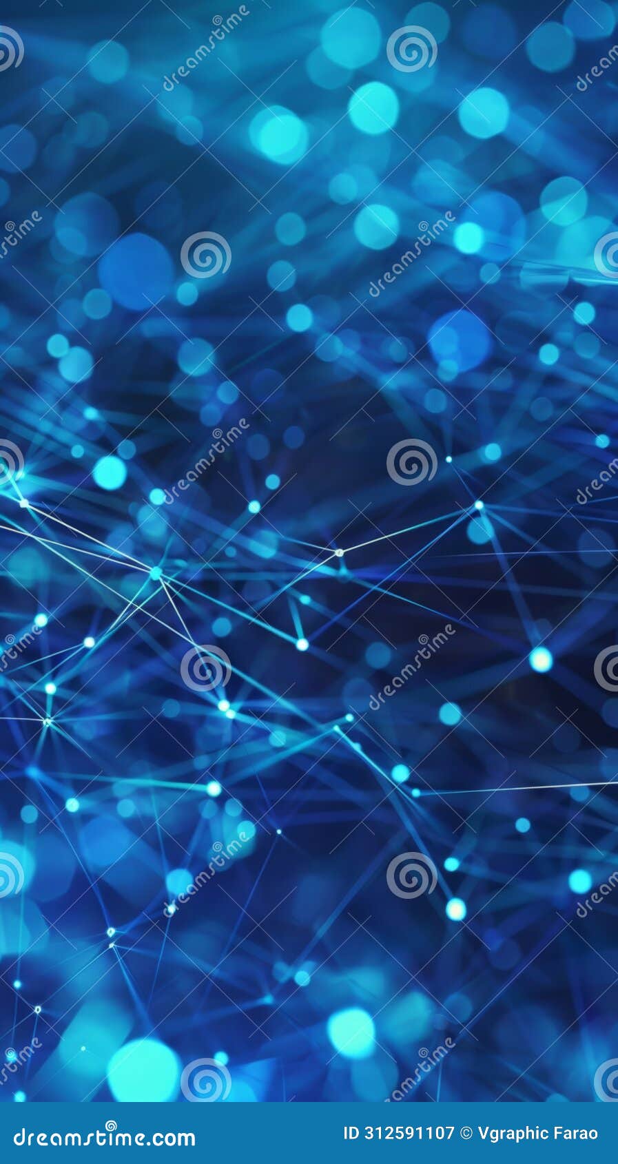 Abstract Blue Network Connections Background Stock Image - Image of ...