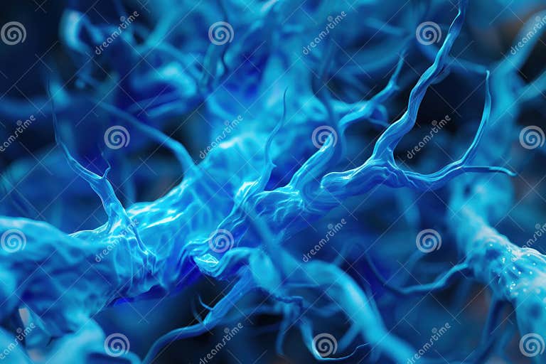 Abstract Blue Neural Network Concept Stock Illustration - Illustration ...