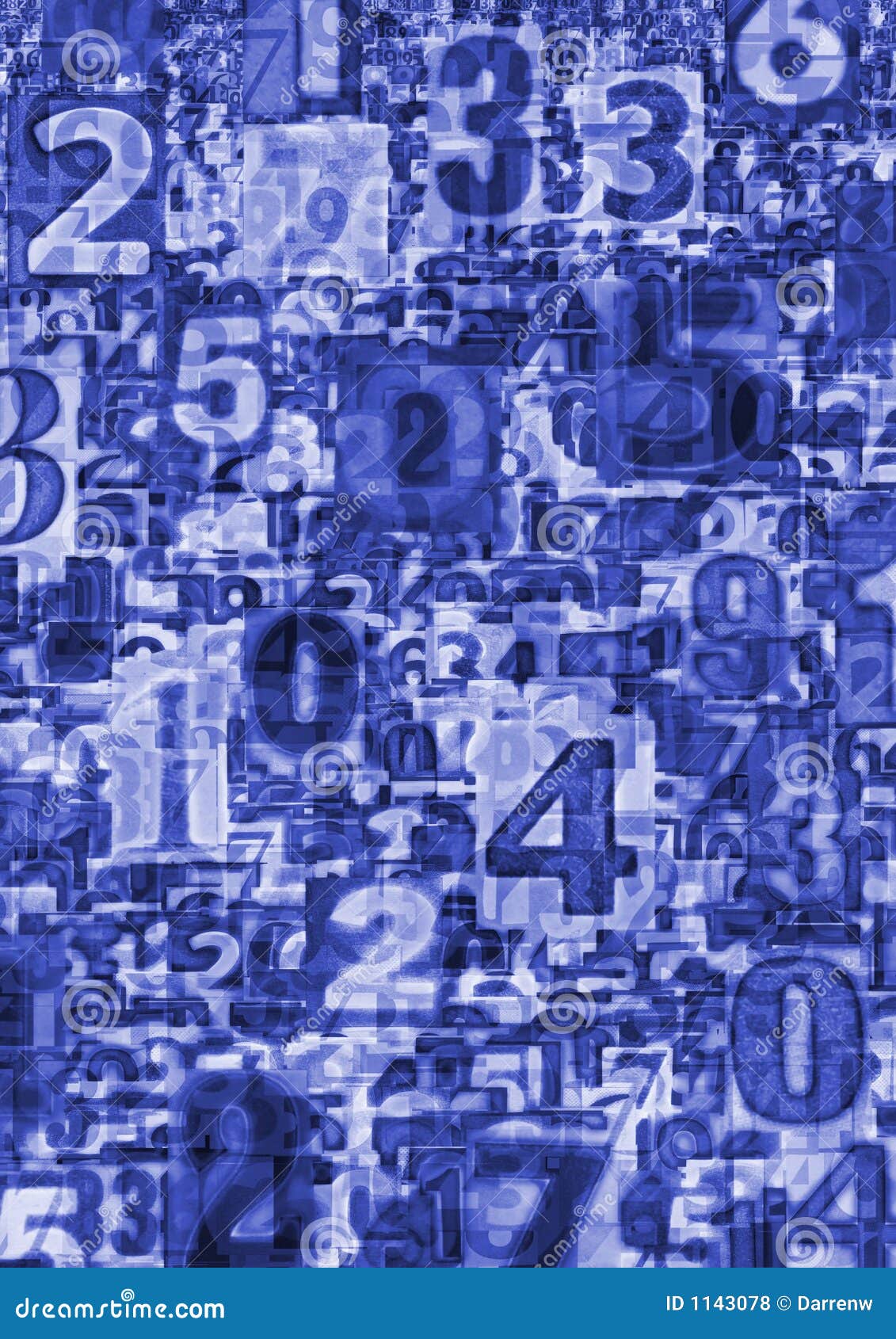 Abstract blue numbers stock illustration. Illustration of illustrated ...