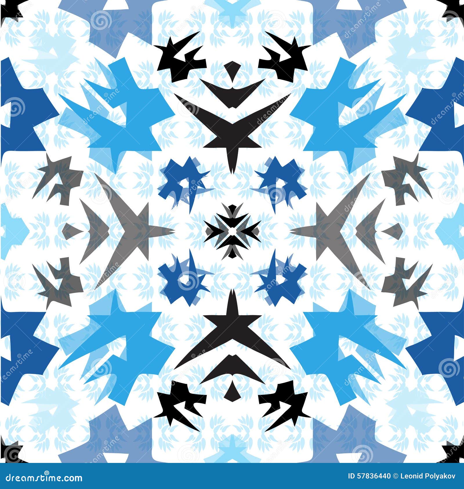 Abstract Blue Objects on a White Background Vector Illustration Stock ...