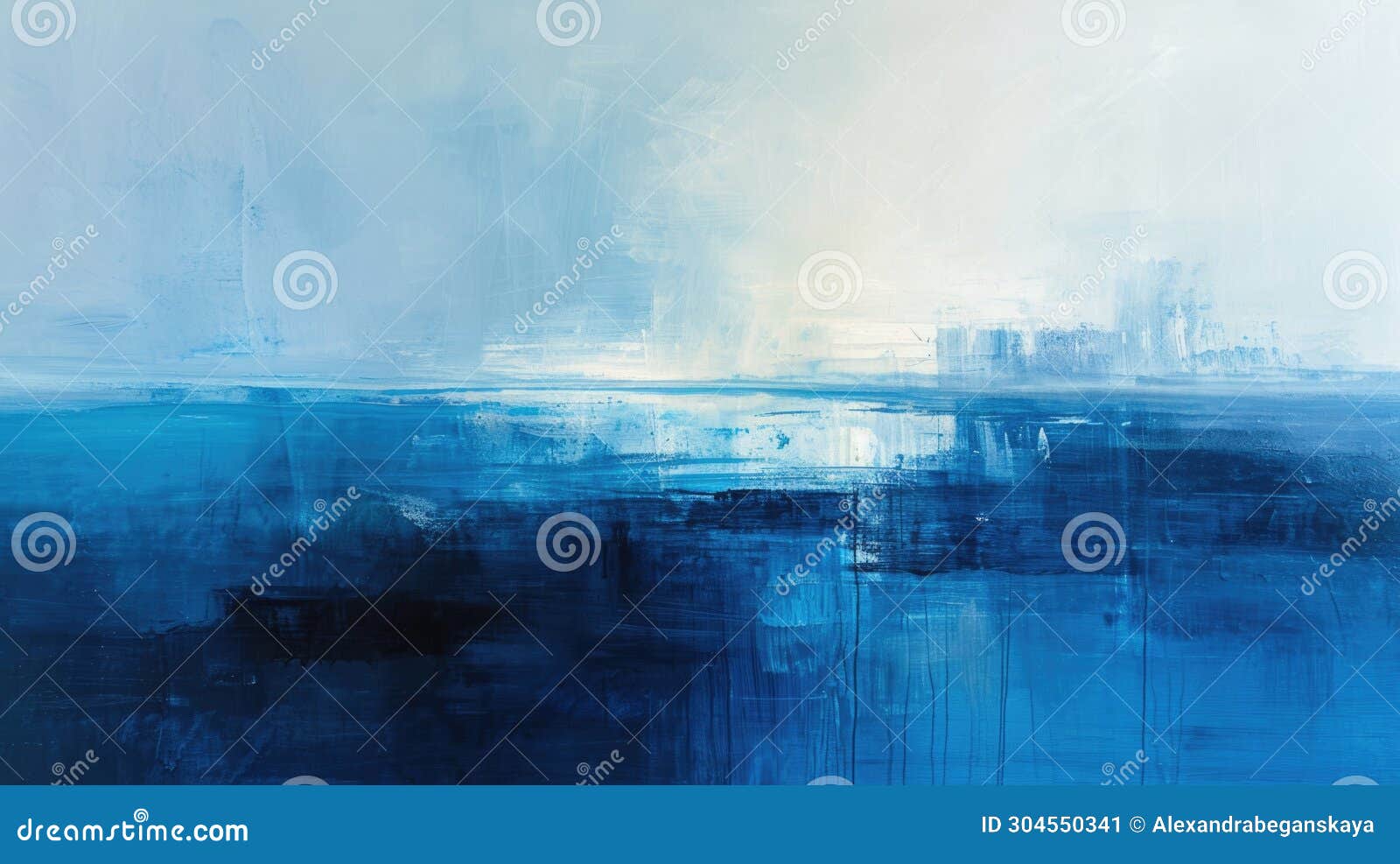 Abstract Blue Ocean Artwork Stock Illustration - Illustration of indigo ...