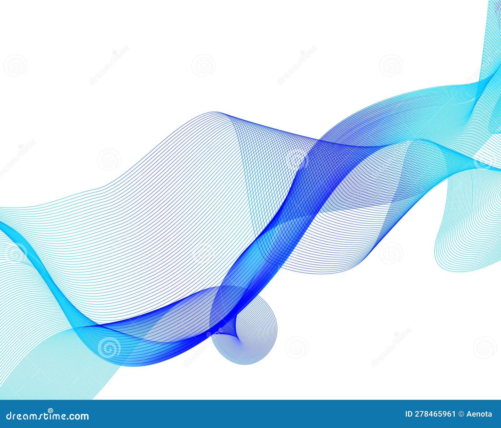 Abstract Blue Ocean Transparent Wavy Veil Background Vector Billowy ...