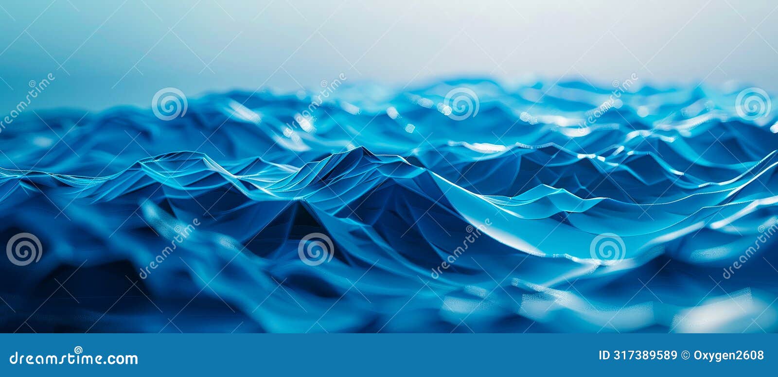 Abstract Blue Ocean Waves Pattern Background Stock Illustration ...