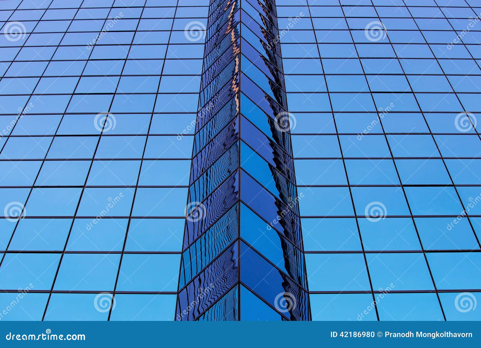 Abstract Blue Office Windows Glass Stock Photo - Image of place ...