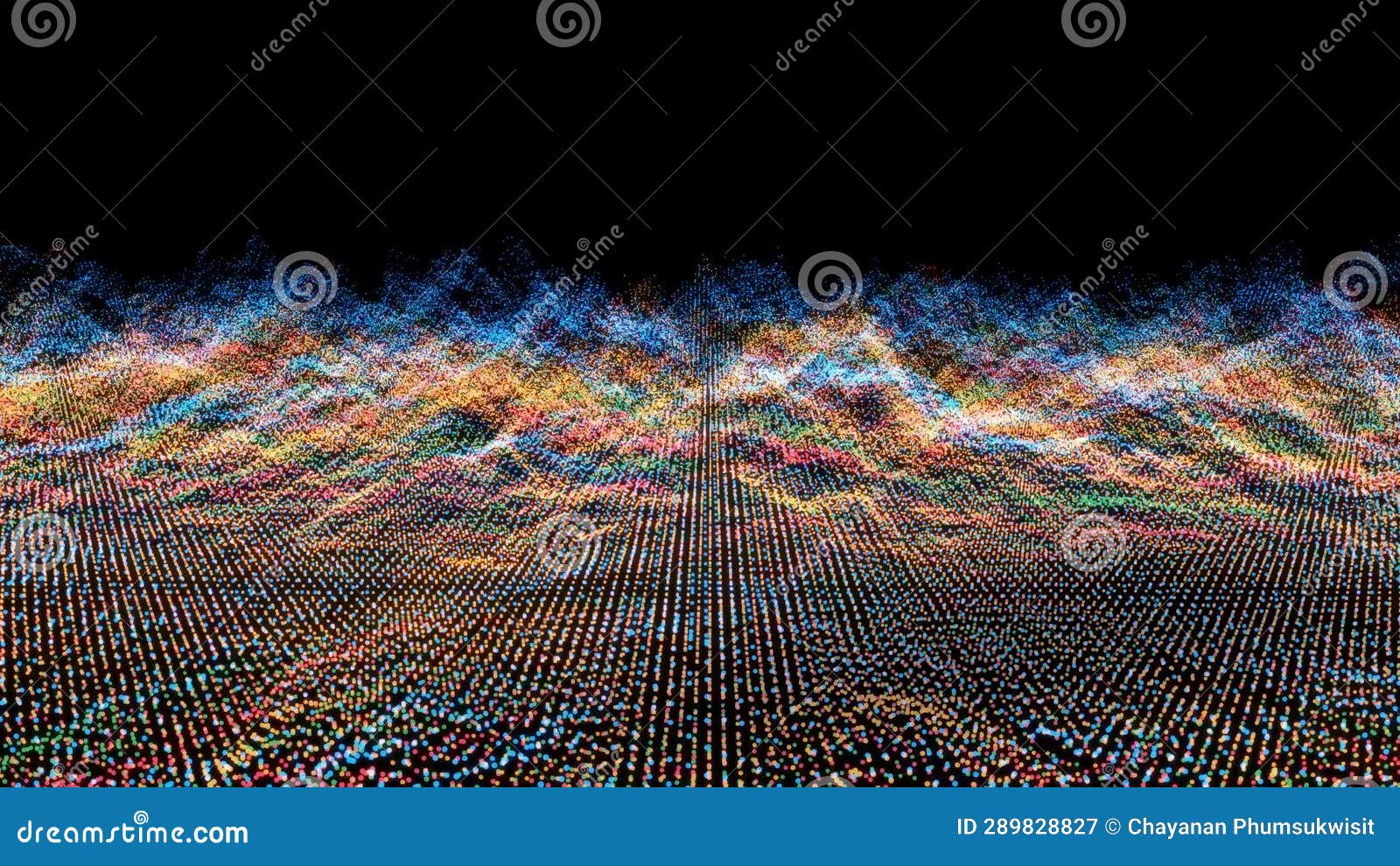 Abstract Blue Orange Aqua Red White Visualization Sharp Waveform ...