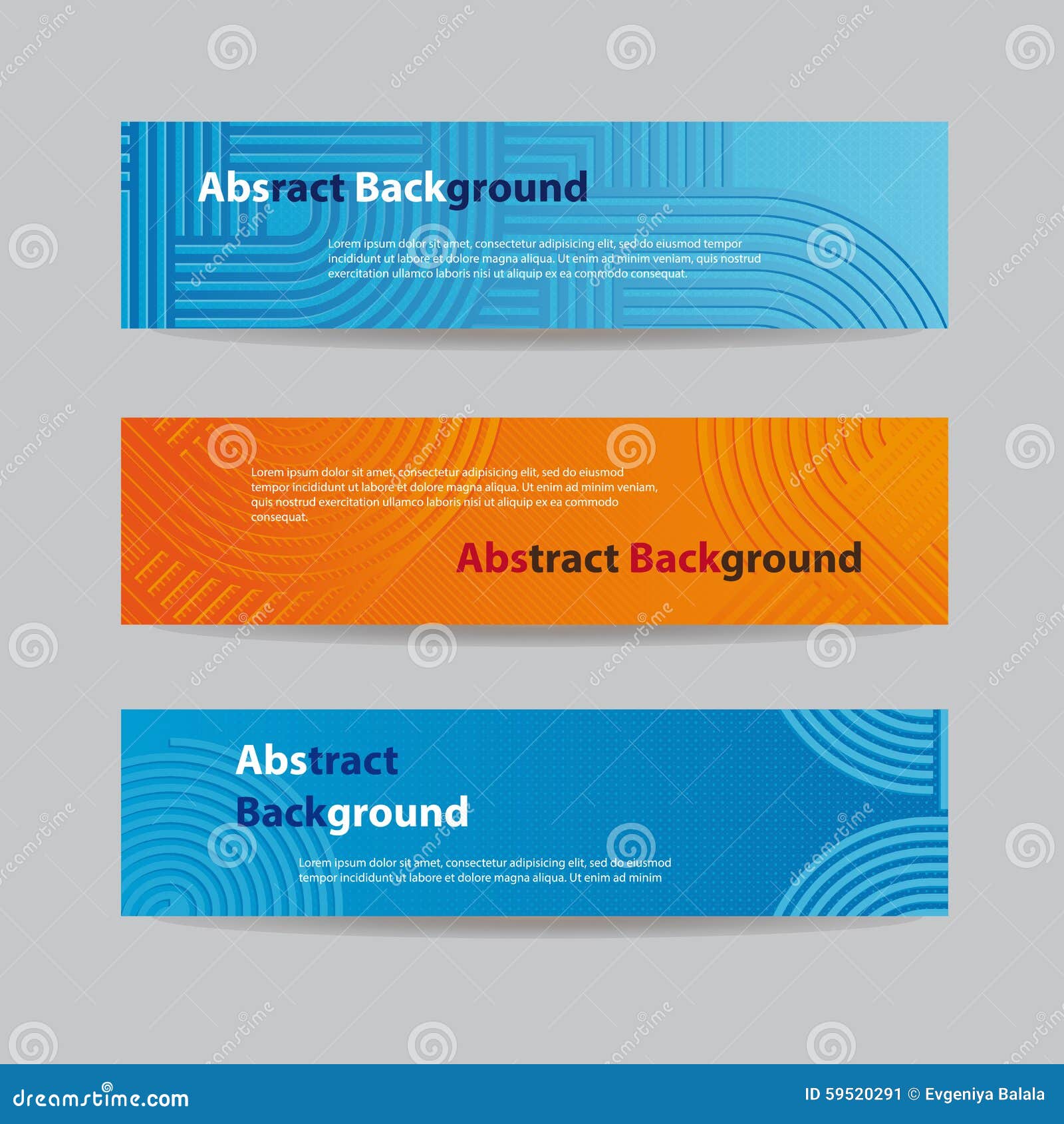 Abstract Blue and Orange Banners Stock Vector - Illustration of banner ...