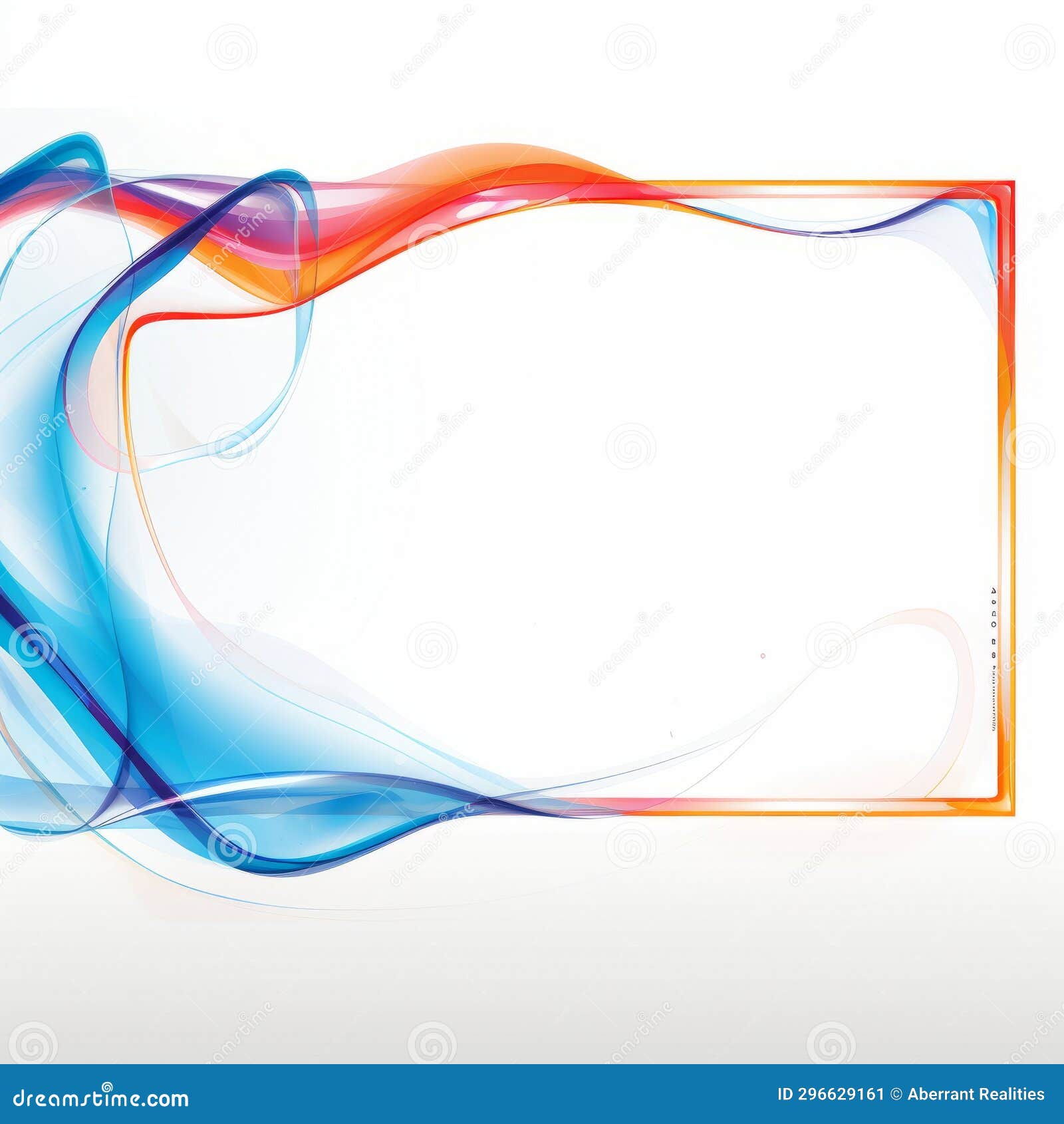 Abstract Blue and Orange Frame with a White Border Stock Illustration ...