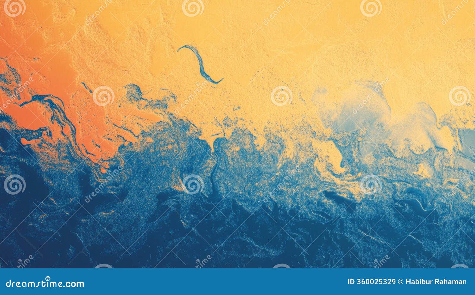 Abstract Blue Orange Marble Texture Background Design Digital Art ...