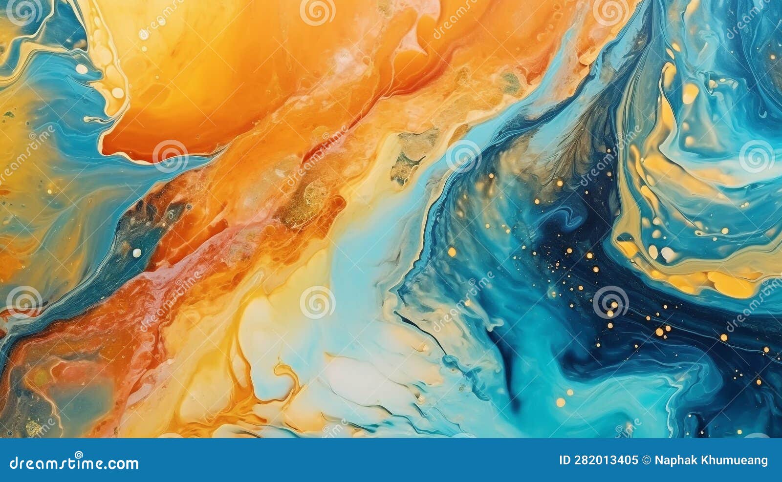 Abstract Blue and Orange Marble Texture for Wall Background or Tiles ...
