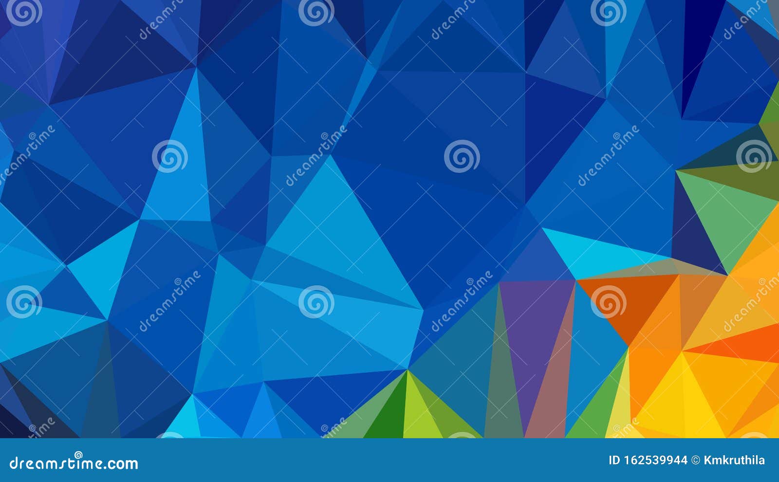 Abstract Blue and Orange Polygon Pattern Background Stock Vector ...