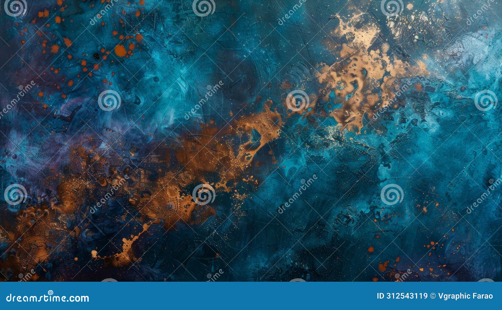 Abstract Blue and Orange Texture Stock Image - Image of splash ...