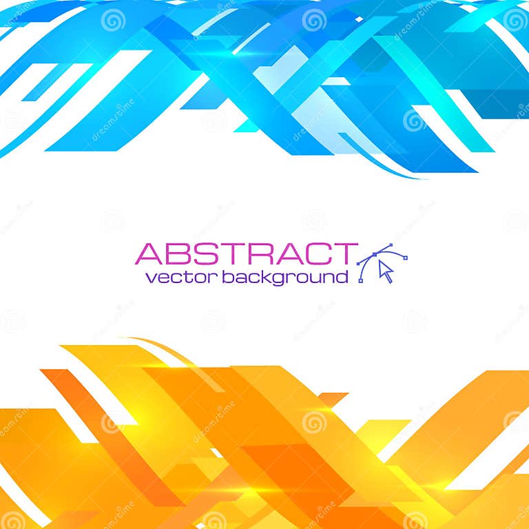 Abstract Blue and Orange Vector Background Stock Vector - Illustration ...