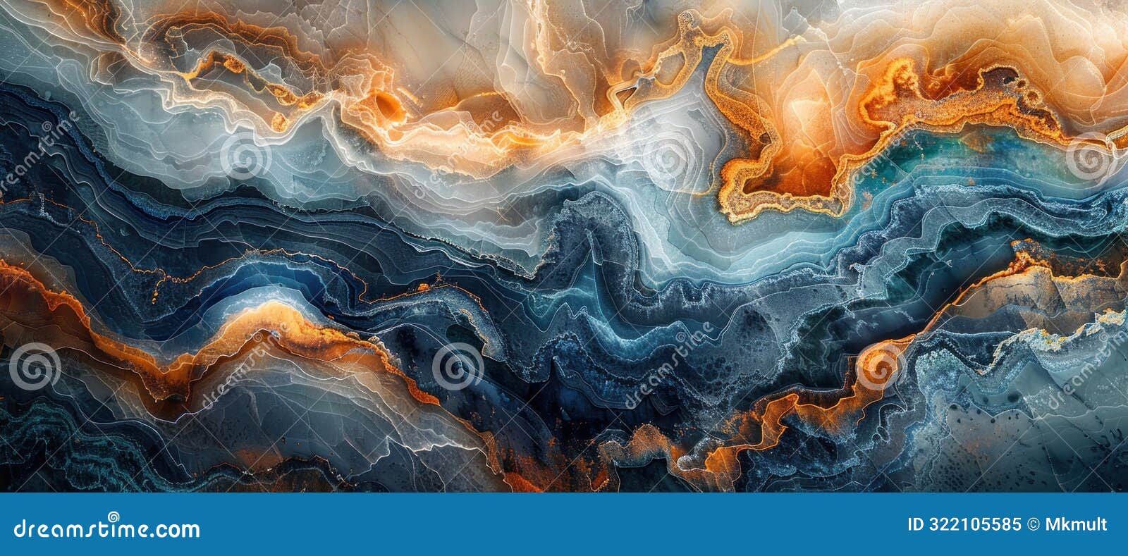Abstract Blue and Orange Wave Pattern Stock Image - Image of beauty ...