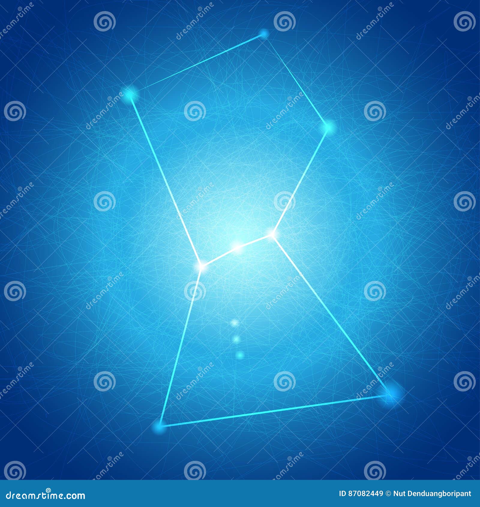 Abstract Blue Orion on Tangle Line Background Stock Vector ...