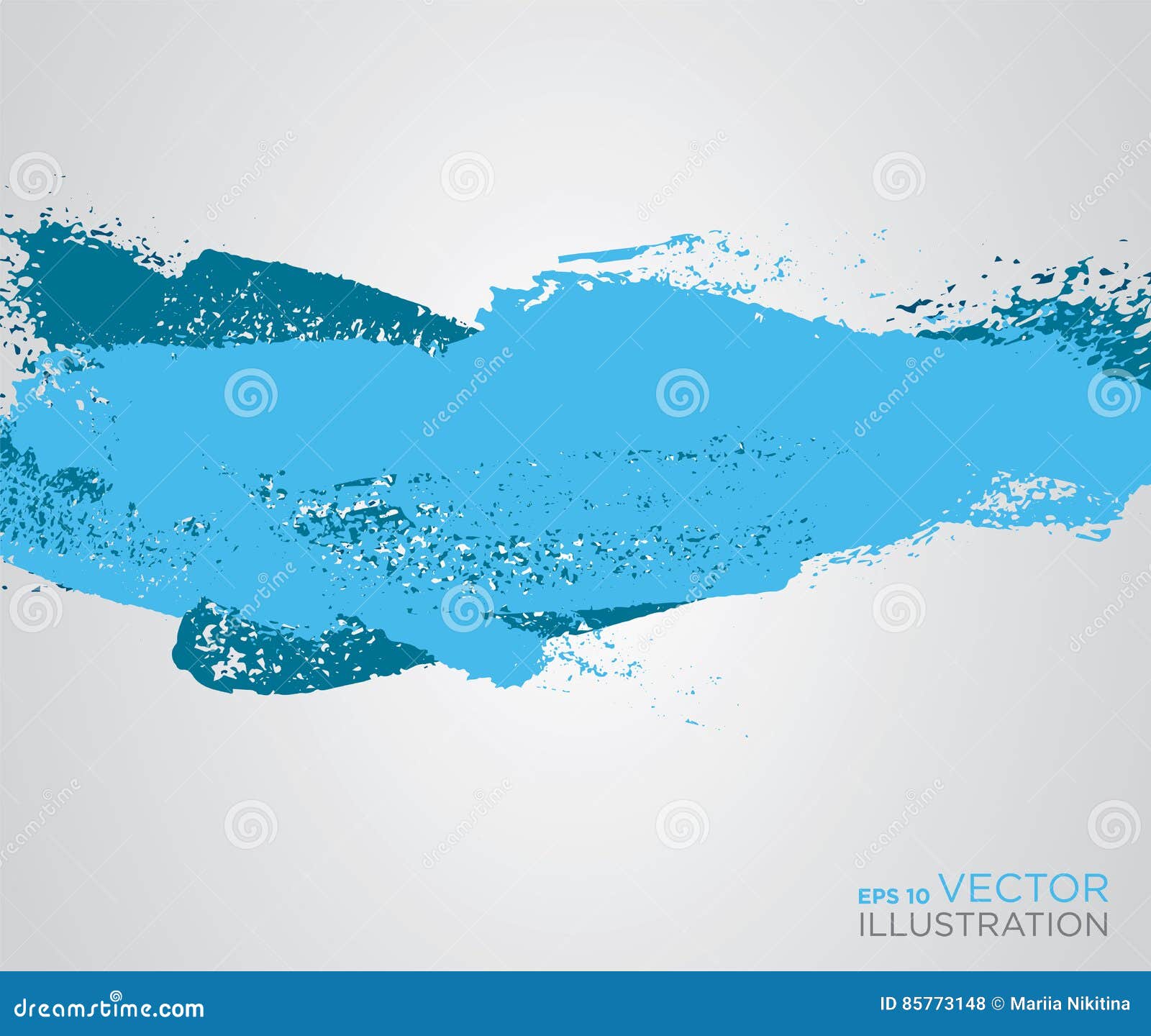 Abstract Blue Paint Artistic Brush Background. Stock Vector ...