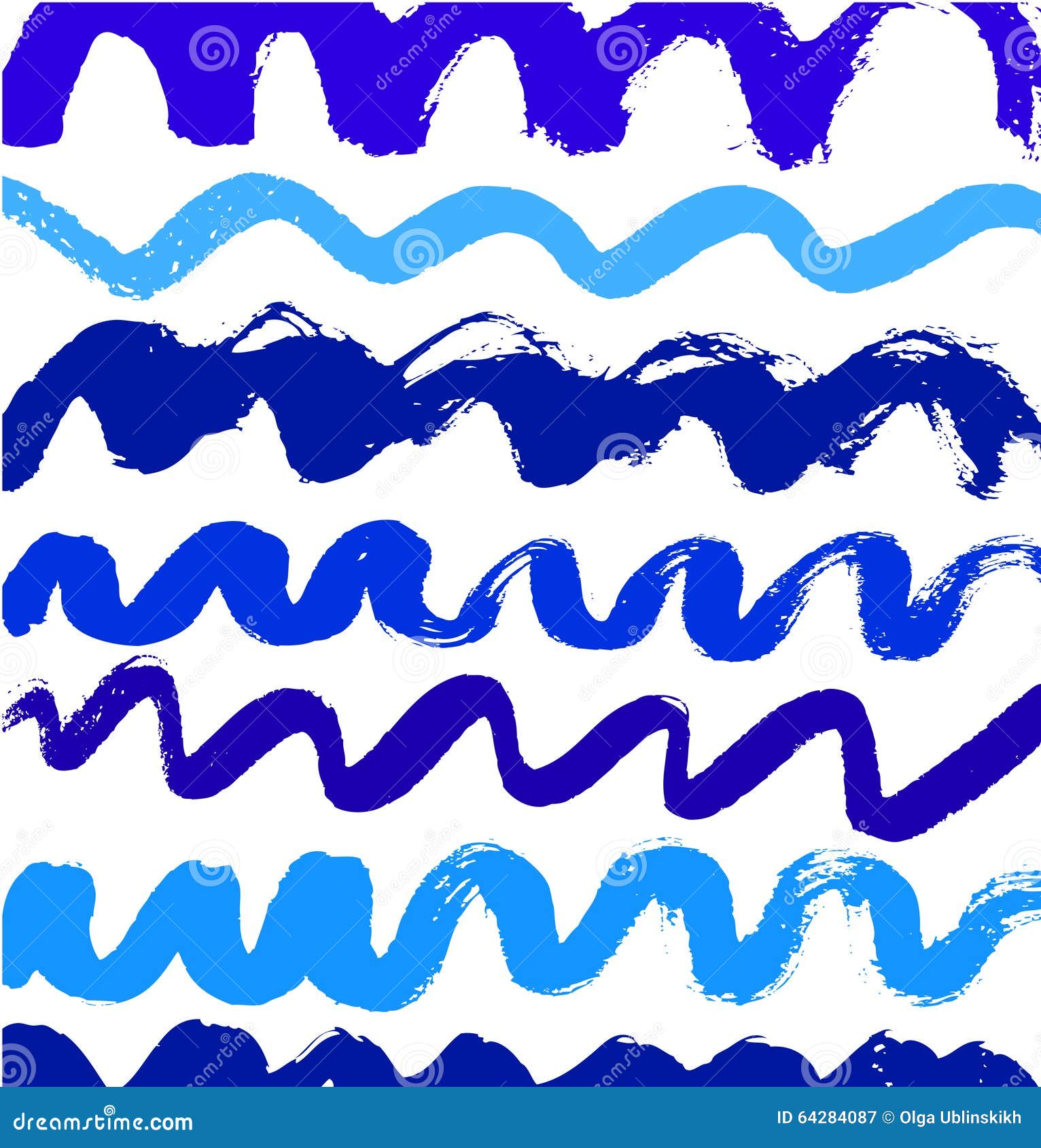 Abstract Blue Paint Pattern with Ink Lines Stock Vector - Illustration ...