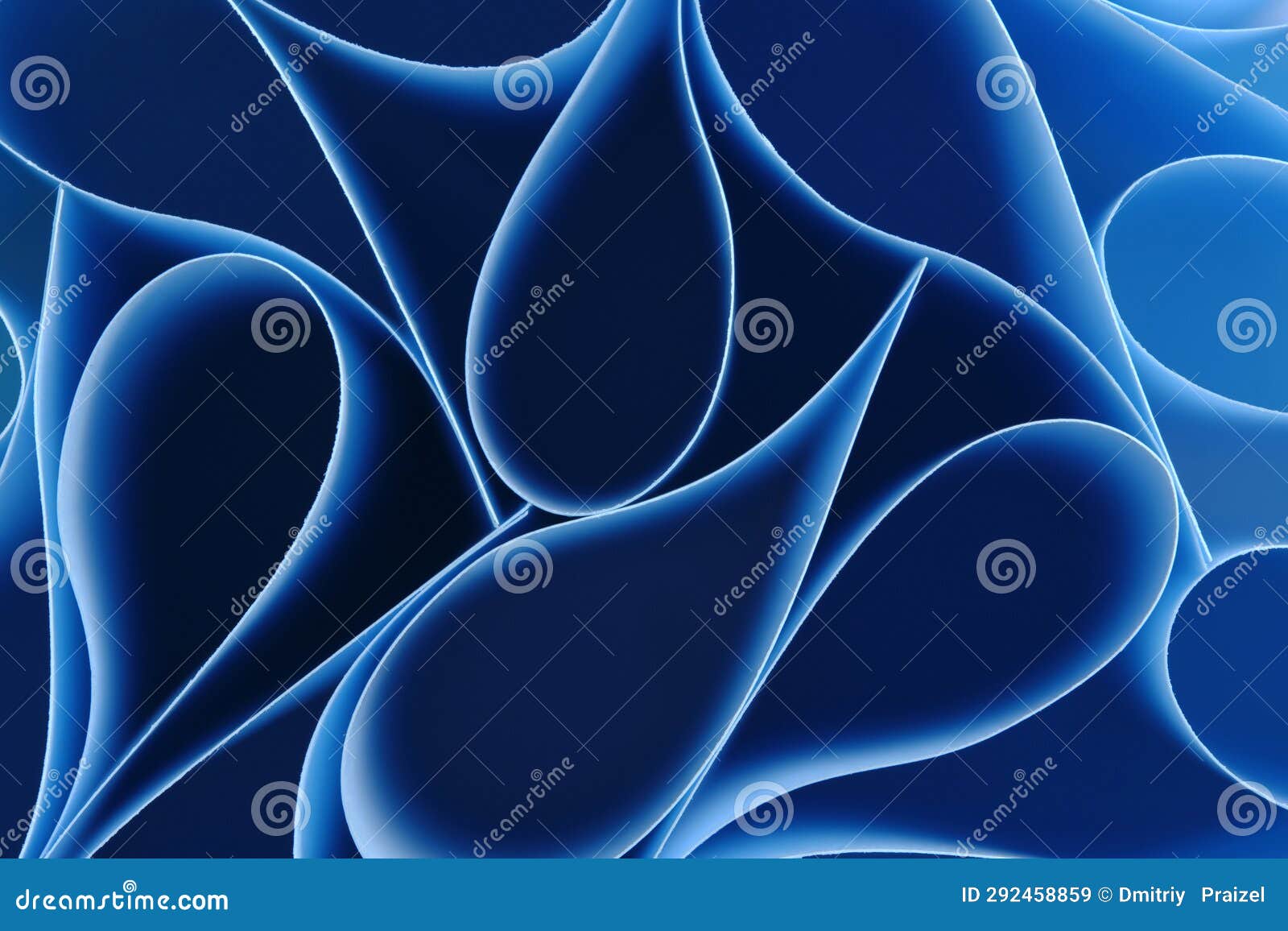 Abstract, Blue Paper Background with Smooth Lines. Stock Image - Image ...