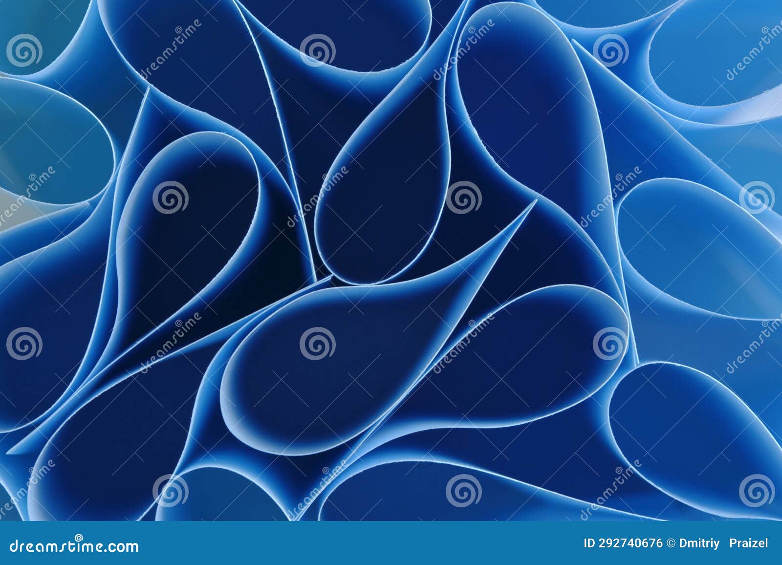 Abstract, Blue Paper Background with Smooth Lines. Stock Photo - Image ...