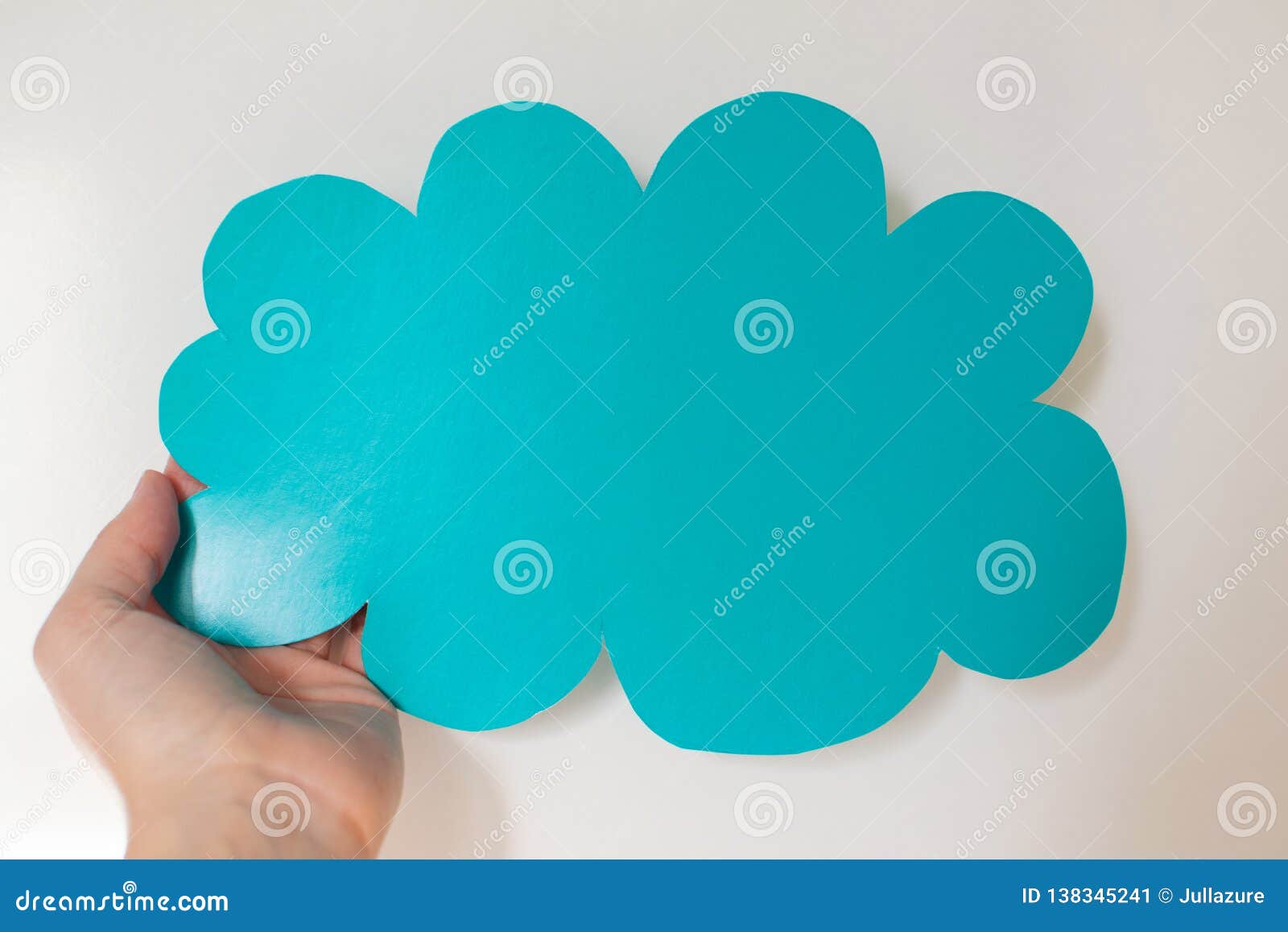 Abstract Blue Paper Clouds on a Light Background with Copy Spase. Paper ...