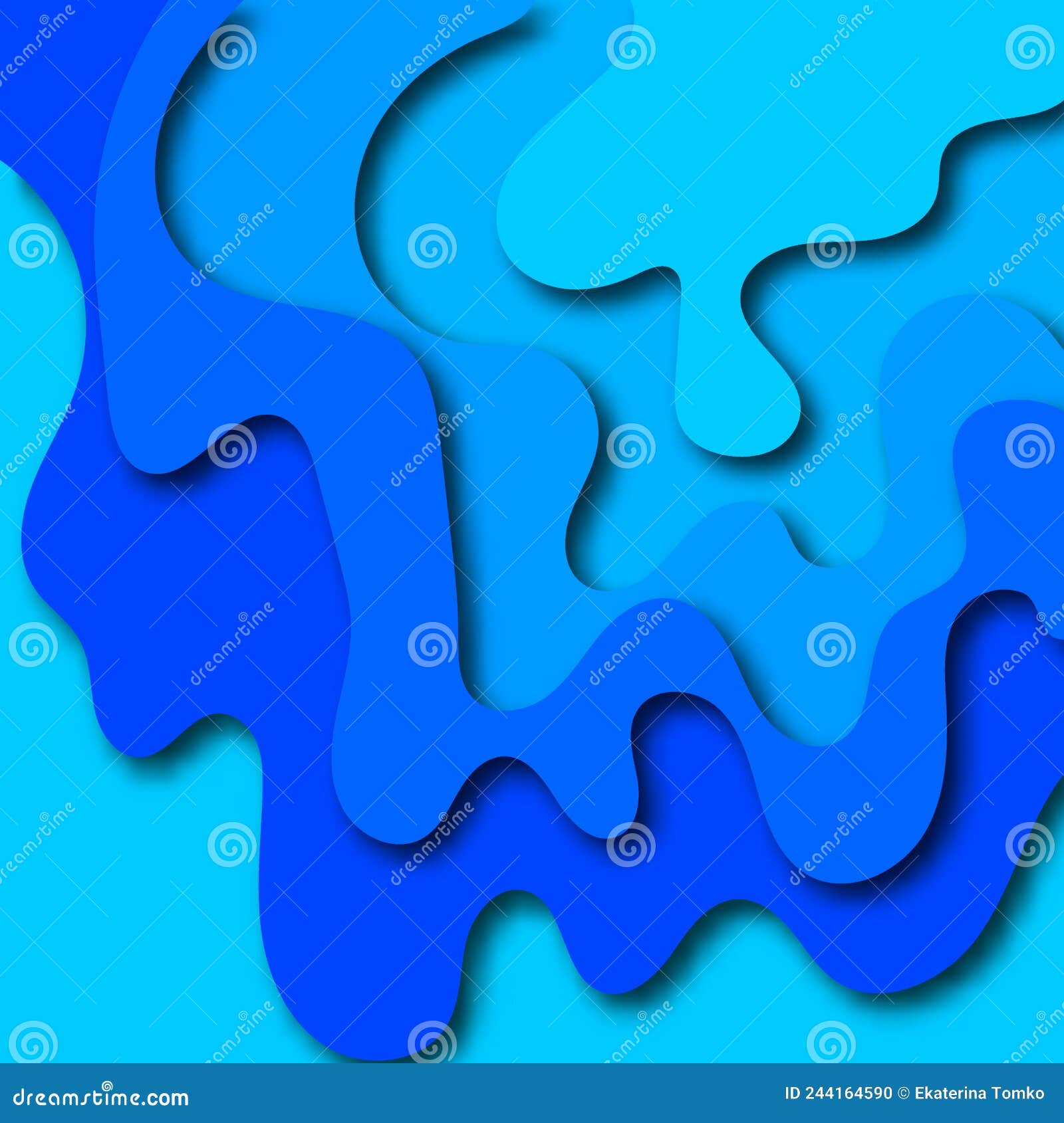 Abstract Blue Paper Cut Background. Design Element. Presentation ...
