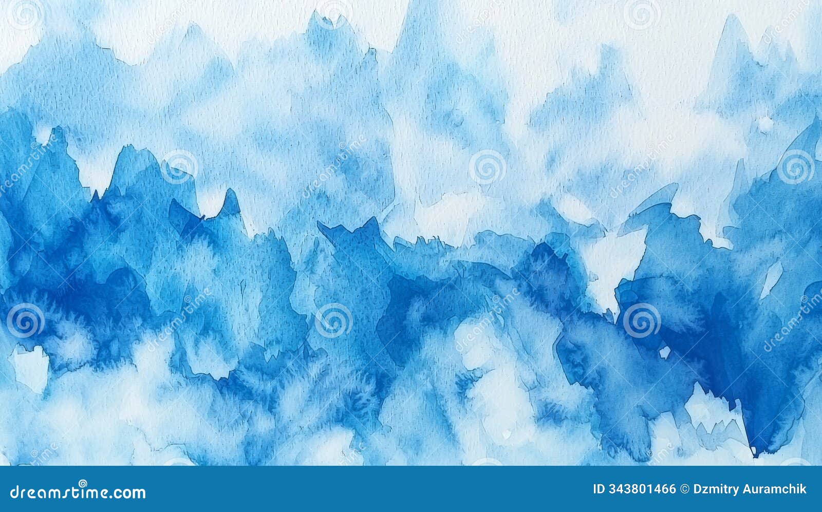 An Abstract Blue Particle Painting Background Texture with Clouds in ...