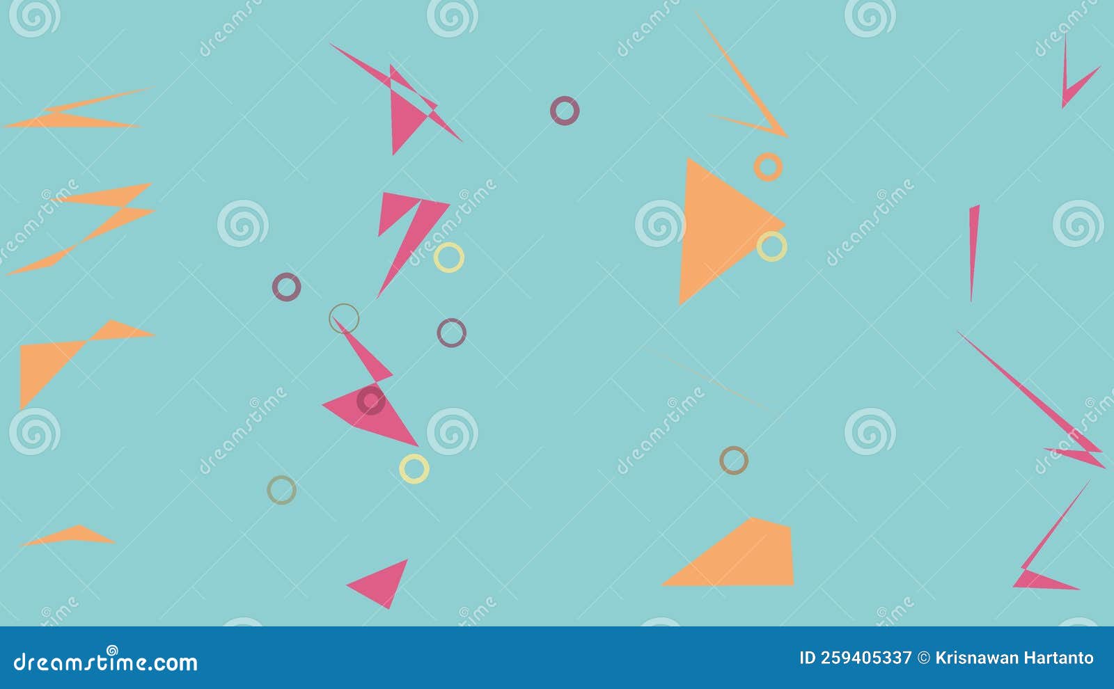 Abstract Blue Pattern Background with Random Object Stock Illustration ...