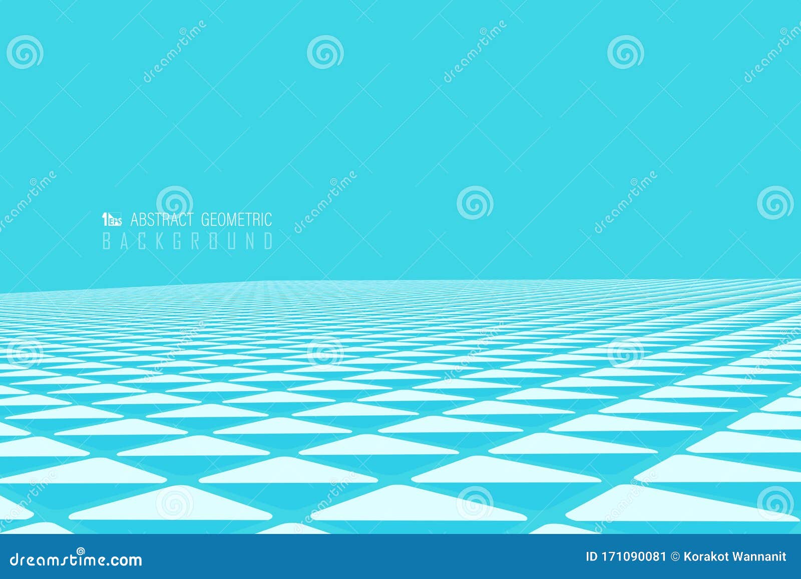 Abstract Blue Pattern of Geometric Triangle Decorative Spread ...