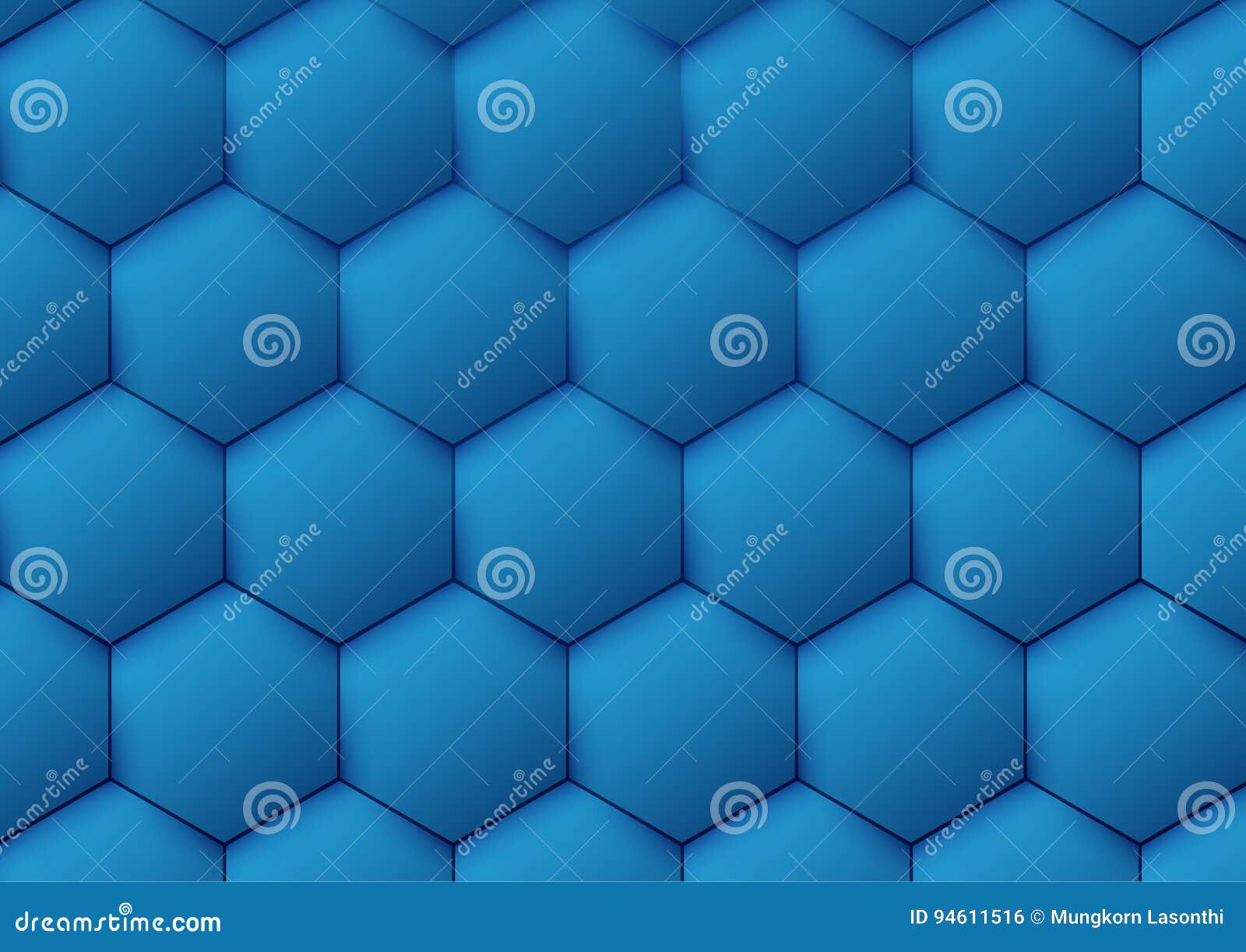 Abstract Blue Pattern Hexagon Background. Stock Vector - Illustration ...