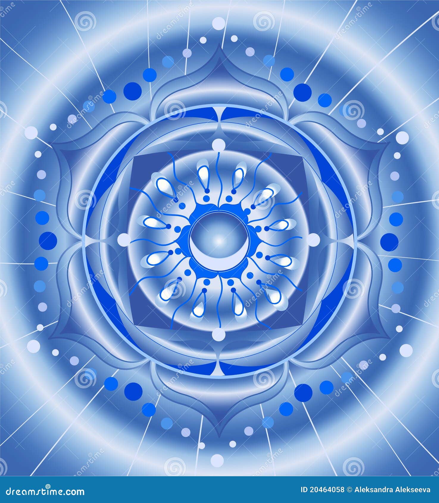 Abstract Blue Pattern, Mandala Royalty Free Stock Photos - Image: 20464058