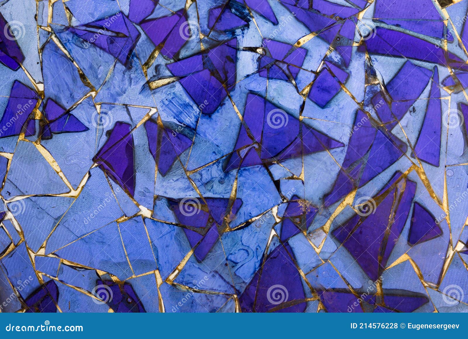 Abstract Blue Pattern of Sharp Broken Glass Pieces Stock Photo - Image ...