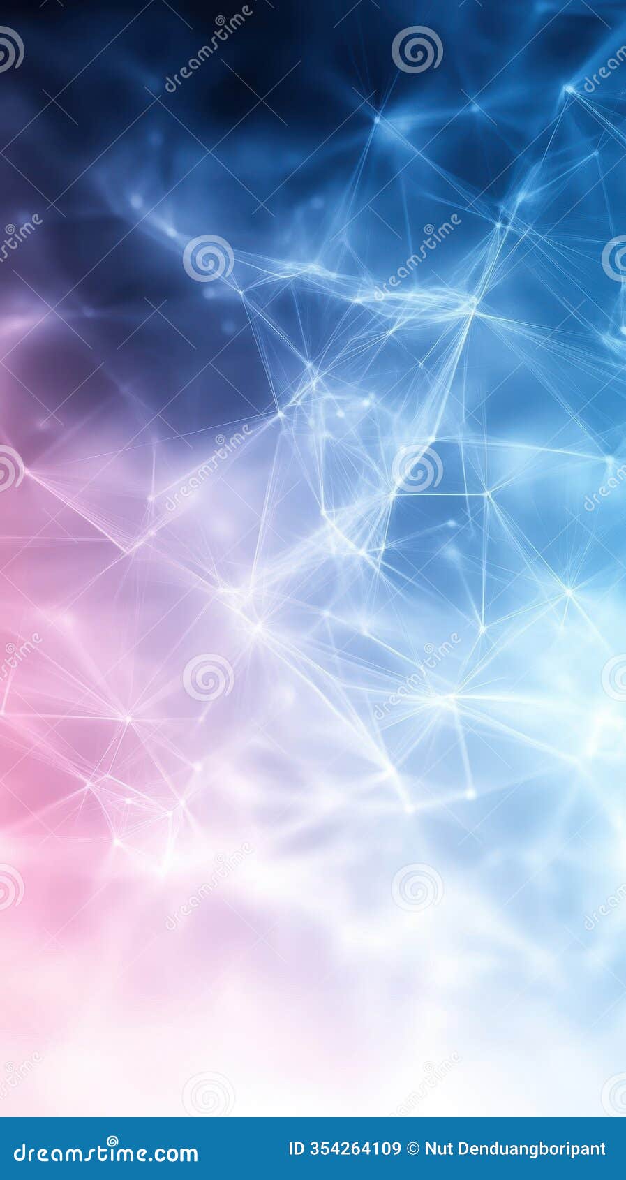 Abstract Blue and Pink Background with Glowing Lines and Nodes Stock ...