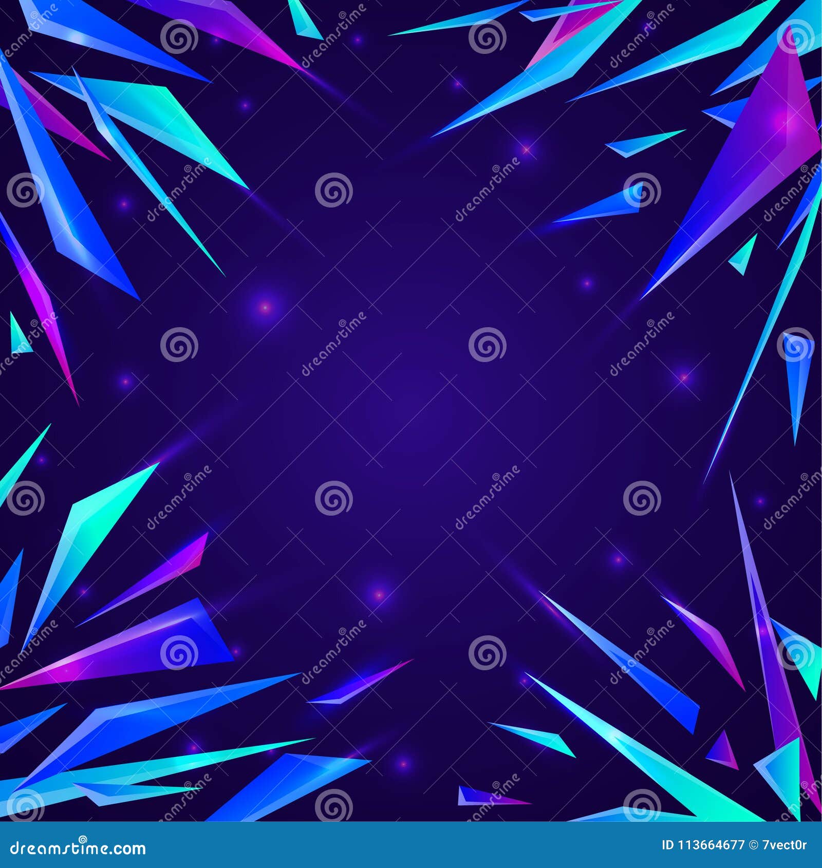 Abstract Blue Pink Bright Colors Triangles Banner Background Stock ...