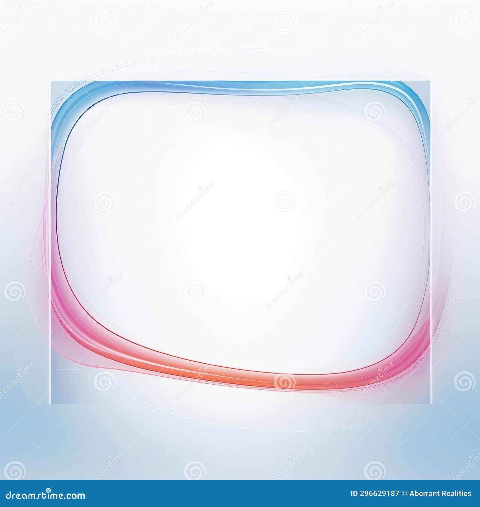 Abstract Blue and Pink Frame on a White Background Stock Illustration ...