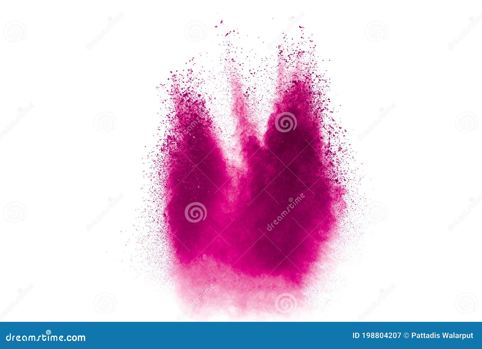 Abstract Blue Pink Powder Explosion on White Background Stock Image ...