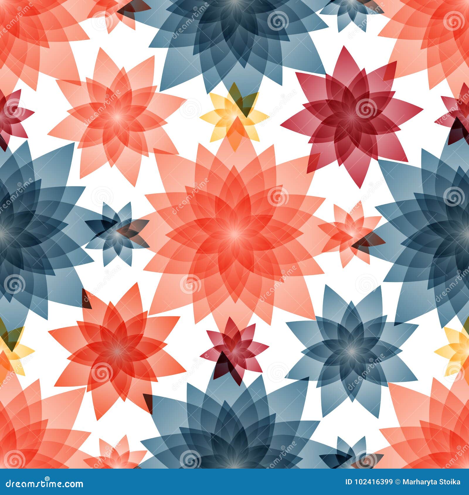 Abstract Blue and Pink Spring Flowers. Stock Vector - Illustration of ...