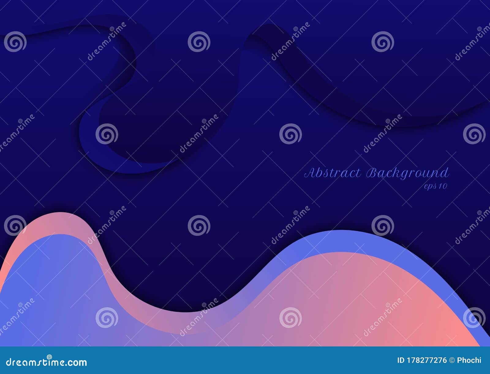 Abstract Blue and Pink Wave Shape Background Stock Vector ...