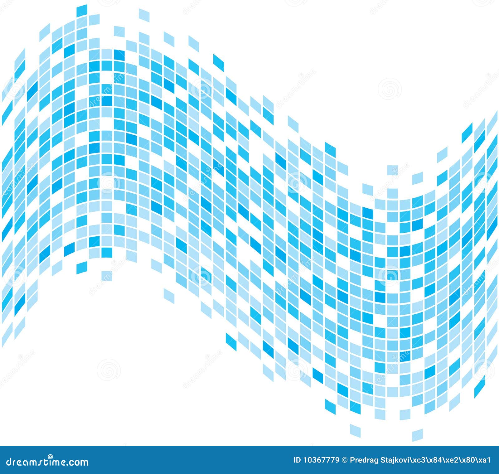 Abstract Blue Pixelated Summer Wave Stock Vector - Illustration of ...