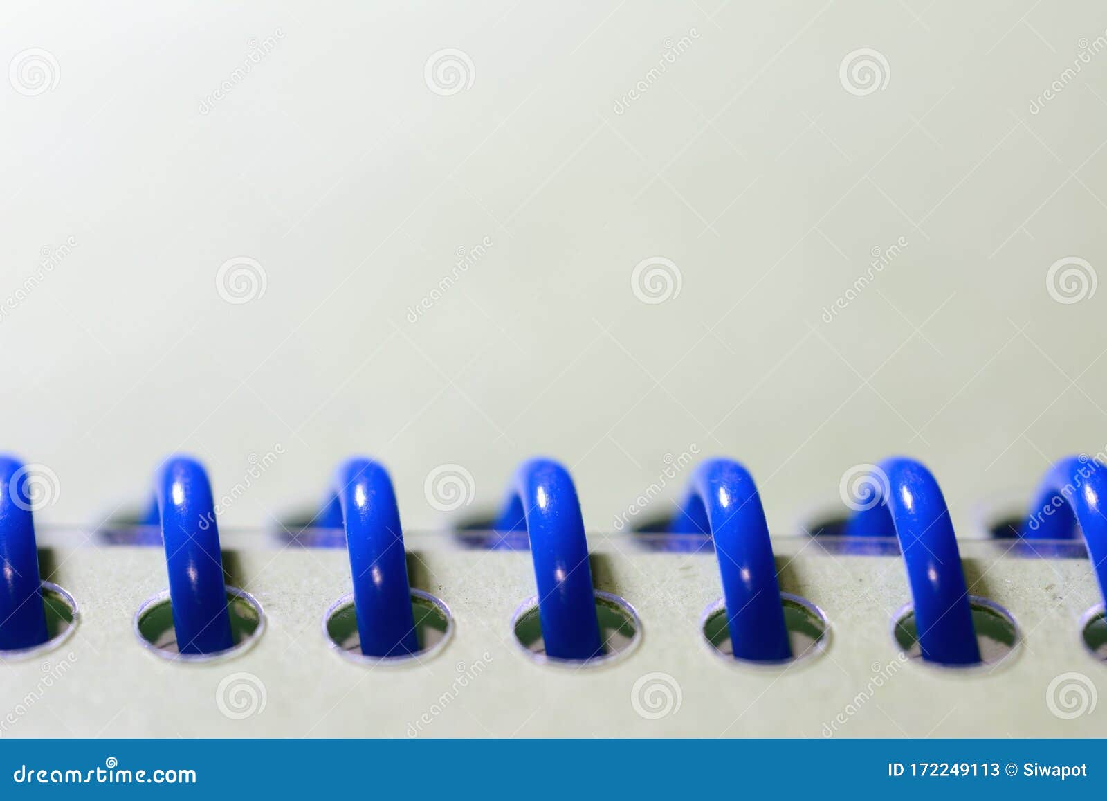 Abstract Blue Plastic Paper Binding Spine Stock Image - Image of ...