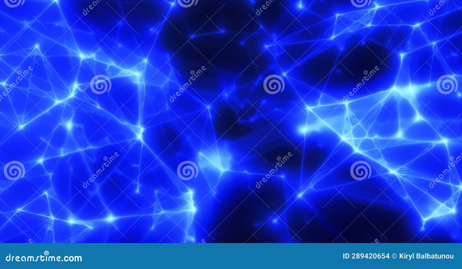 Abstract Blue Plexus Lines Triangles Energy Magical Stock Photo - Image ...
