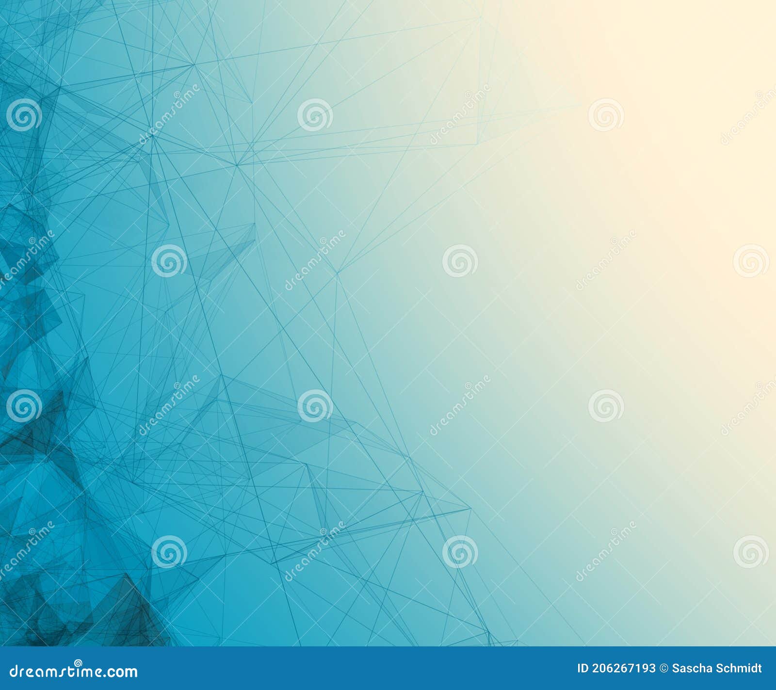 Abstract Blue Plexus Polygons on White Gradient Square Banner ...