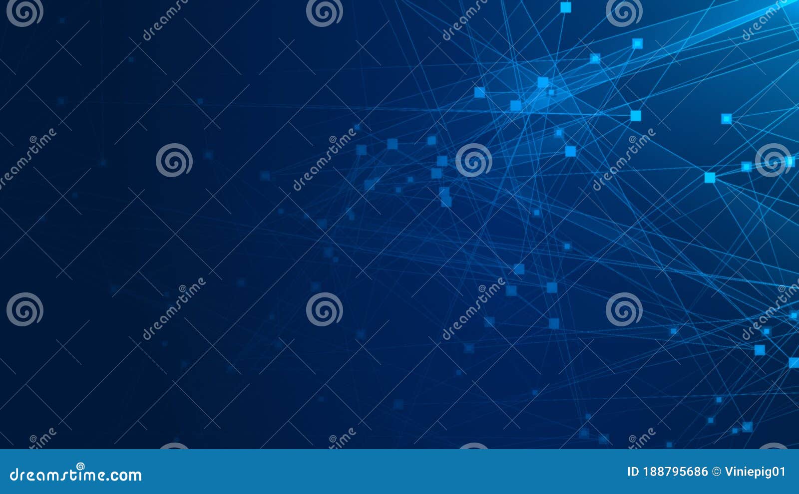 Abstract Blue Polygon Tech Network with Connect Technology Background ...