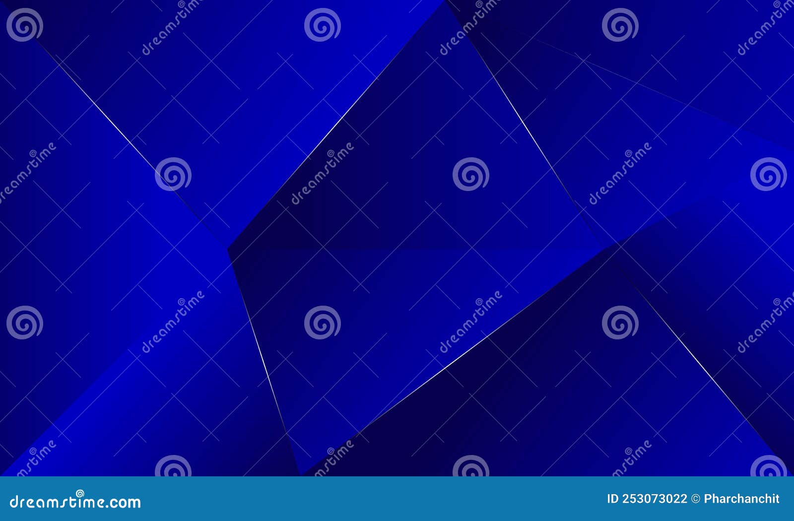 Abstract Blue Polygon Triangles Shape Pattern Background with Golden ...