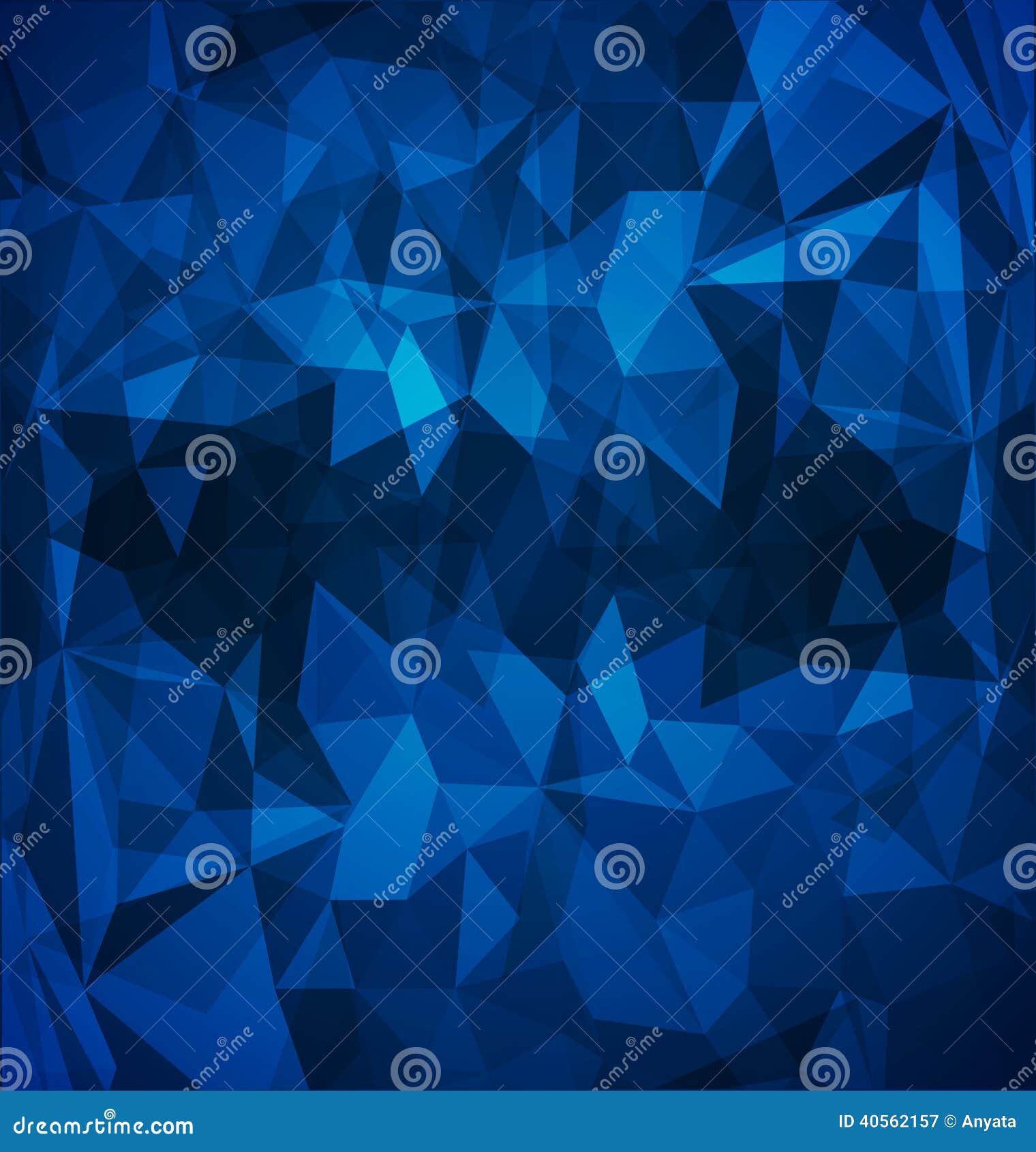 Abstract blue polygonal stock vector. Illustration of triangular - 40562157